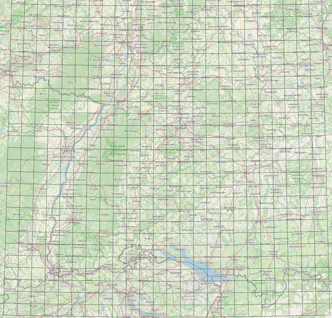 WMS Blattschnitt TK25 - LUBW