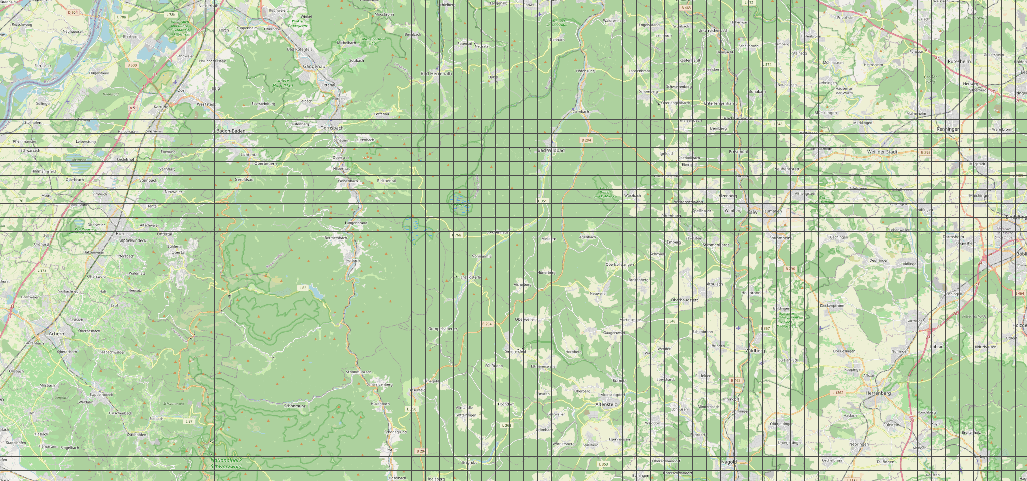 WMS Blattschnitt Kilometerquadranten (Orthophotos) - LUBW